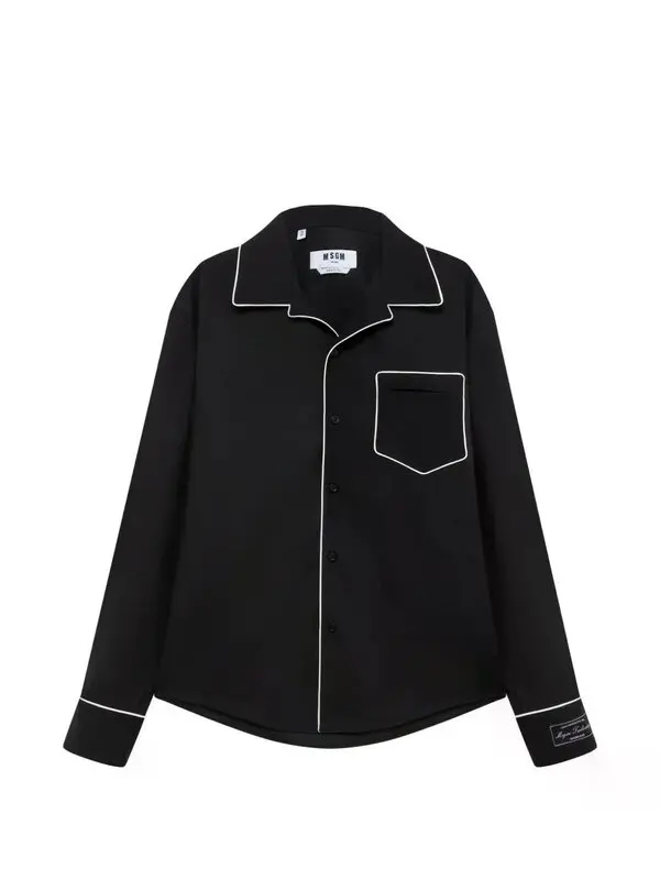MSGM Piped-trim Chest-pocket Shirt