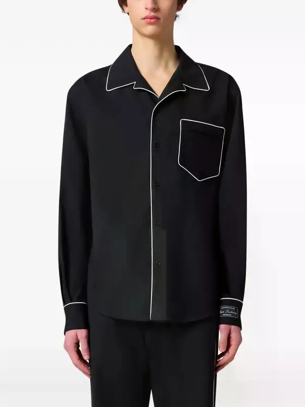MSGM Piped-trim Chest-pocket Shirt