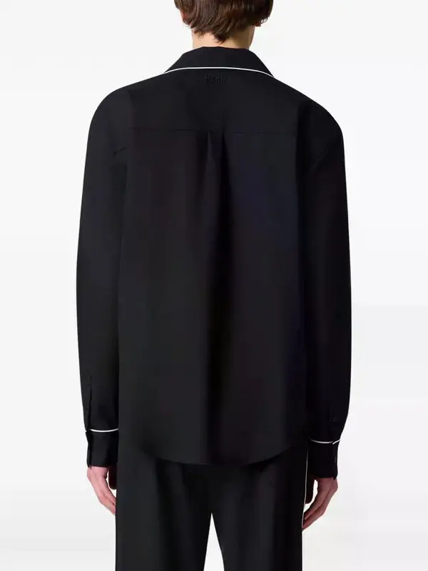 MSGM Piped-trim Chest-pocket Shirt