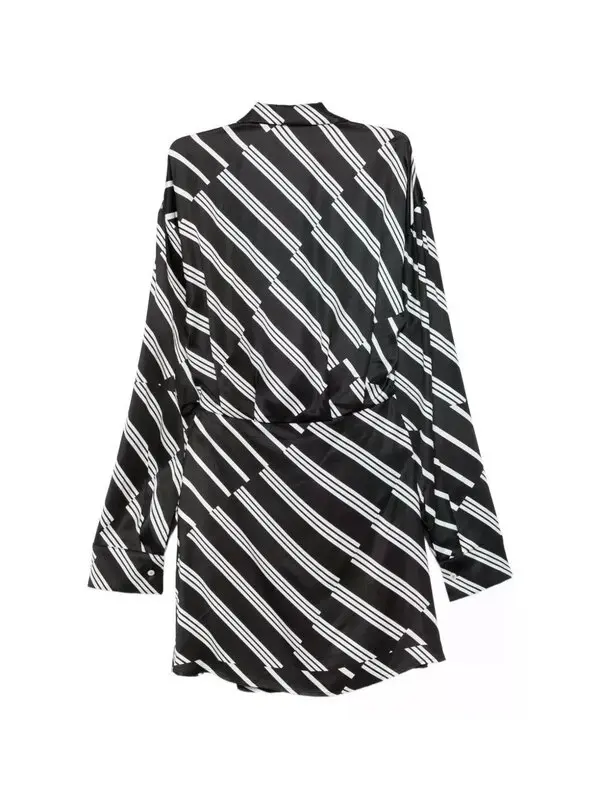MSGM Striped Wrap Mini Dress