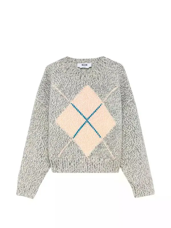MSGM Argyle-pattern Sweater