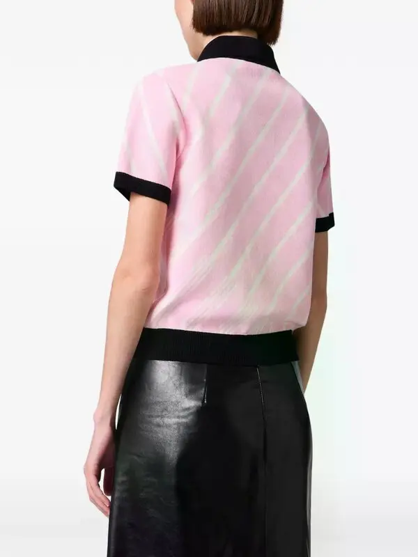 MSGM Diagonal-stripe Polo Shirt