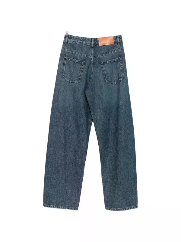MSGM Logo-patch Wide-leg Jeans