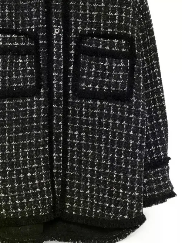 MSGM Bouclé Frayed-edge Shirt