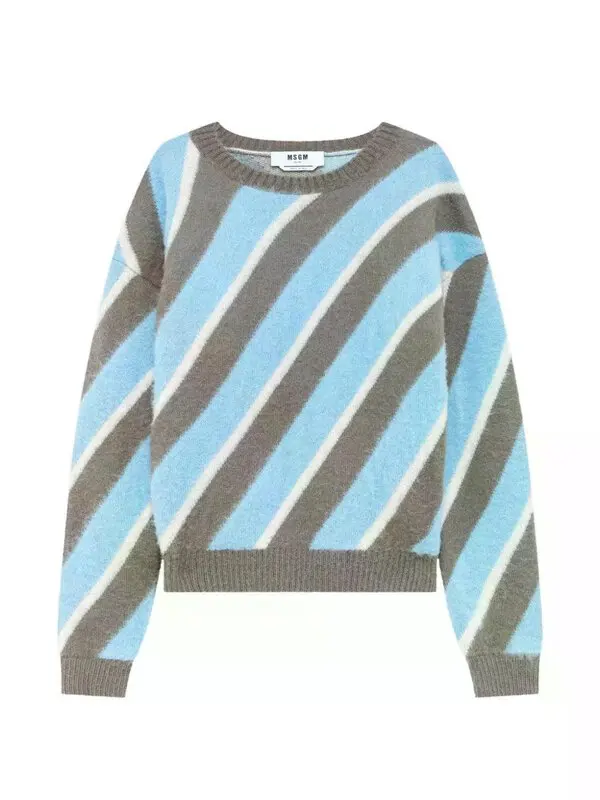 MSGM Diagonal-stripe Sweater