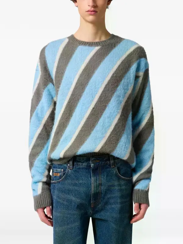 MSGM Diagonal-stripe Sweater