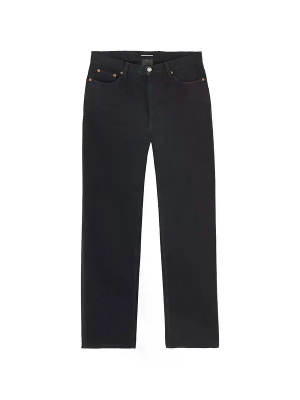 Saint Laurent High-rise Tapered Jeans - Black