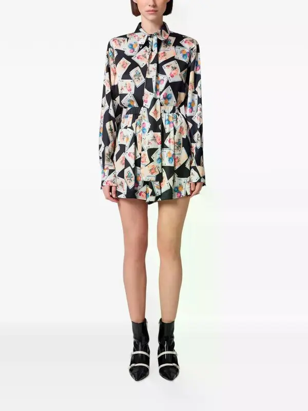 MSGM Playing-card-print Shorts
