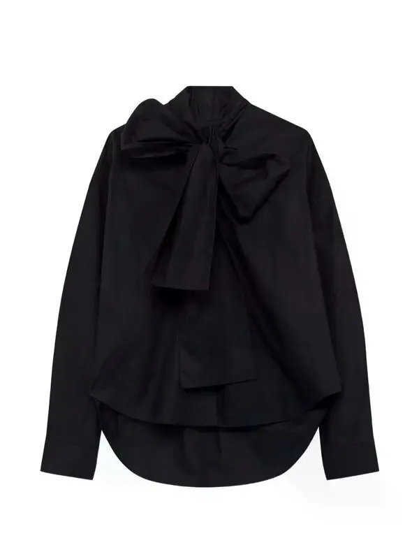MSGM Bow-detail Pussy-bow Blouse - Black