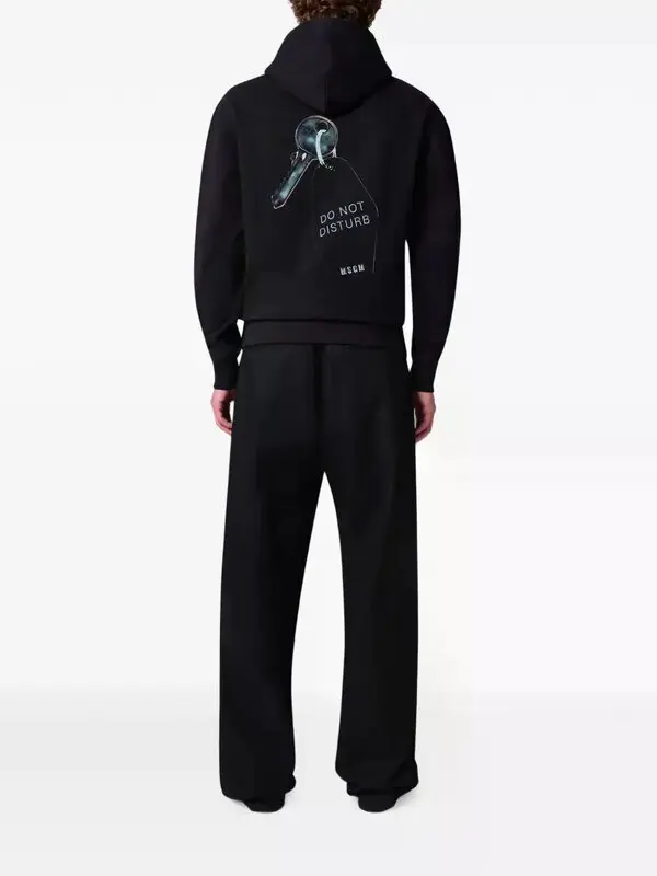 MSGM Logo-patch Layered-waistband Trousers