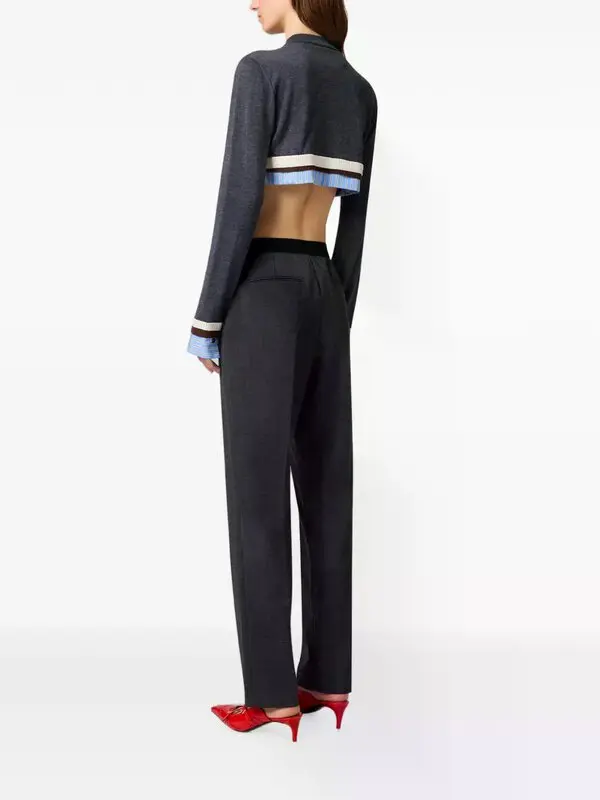 MSGM Logo-waistband Tailored Trousers