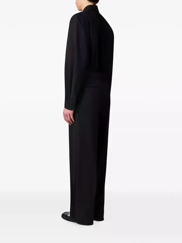 MSGM Logo-embroidered Pressed-crease Trousers