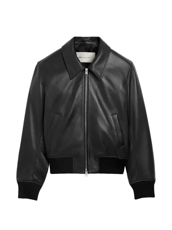 AMI Paris Lamb-leather Zipped Jacket
