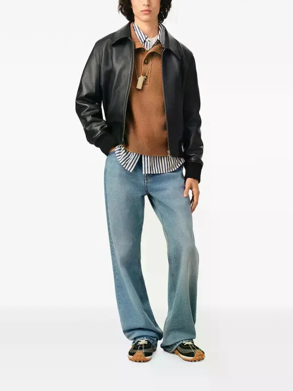 AMI Paris Lamb-leather Zipped Jacket