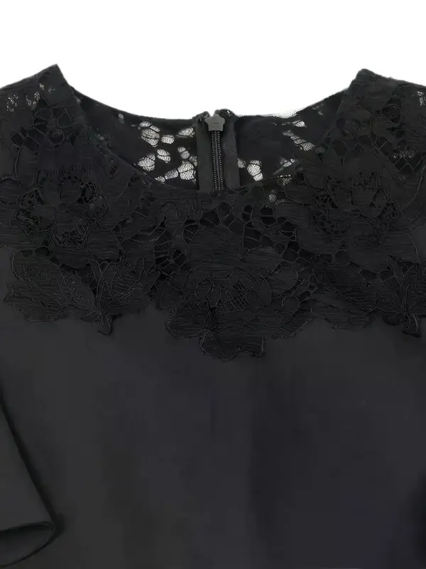 Valentino Garavani Lace Trimmed Flared Dress