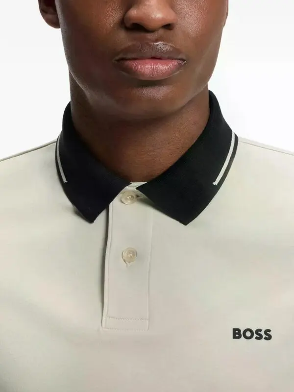 BOSS Contrast-trim Slim-fit Polo Shirt