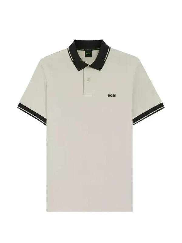 BOSS Contrast-trim Slim-fit Polo Shirt