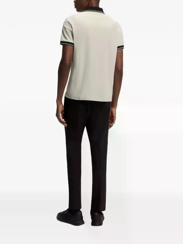 BOSS Contrast-trim Slim-fit Polo Shirt