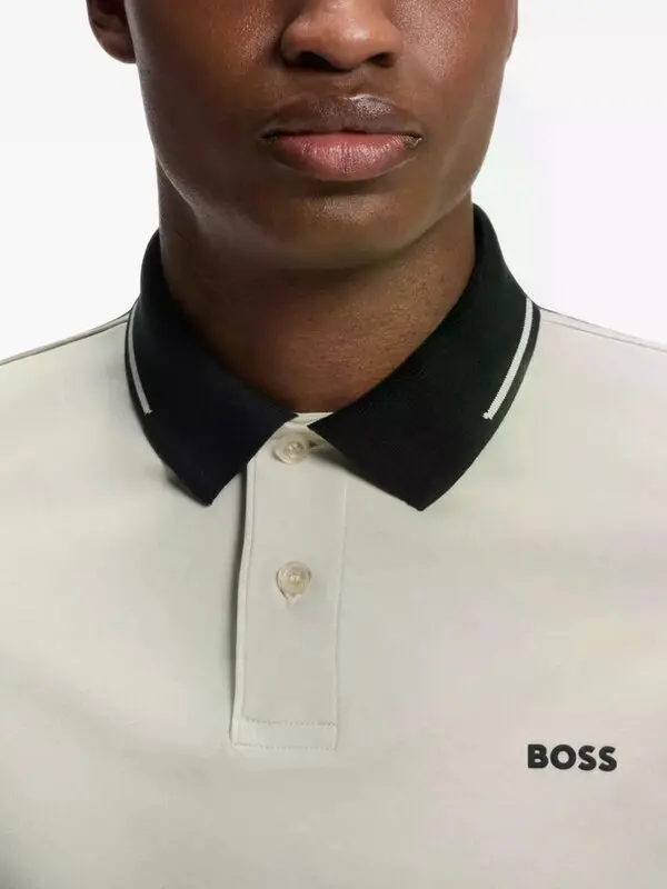 BOSS Contrast-trim Slim-fit Polo Shirt