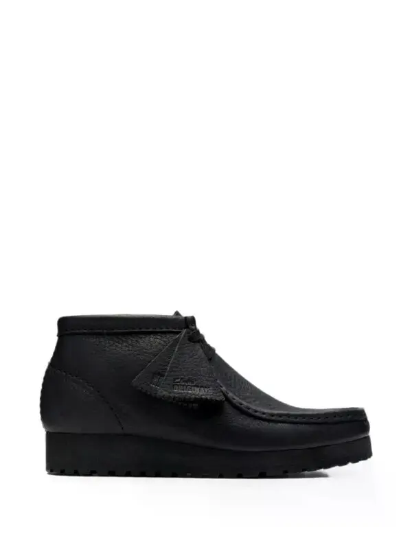 Clarks Wallabee Leather Ankle Boots - Black