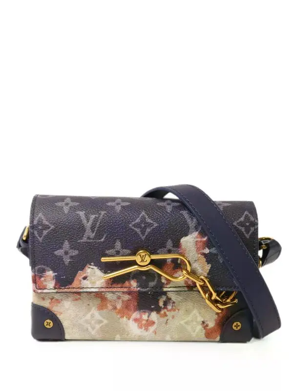 LOUIS VUITTON Monogram Bleach Steamer Shoulder Bag - Blue