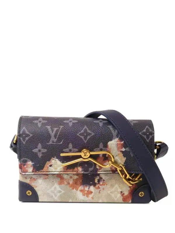 LOUIS VUITTON Monogram Bleach Steamer Shoulder Bag - Blue