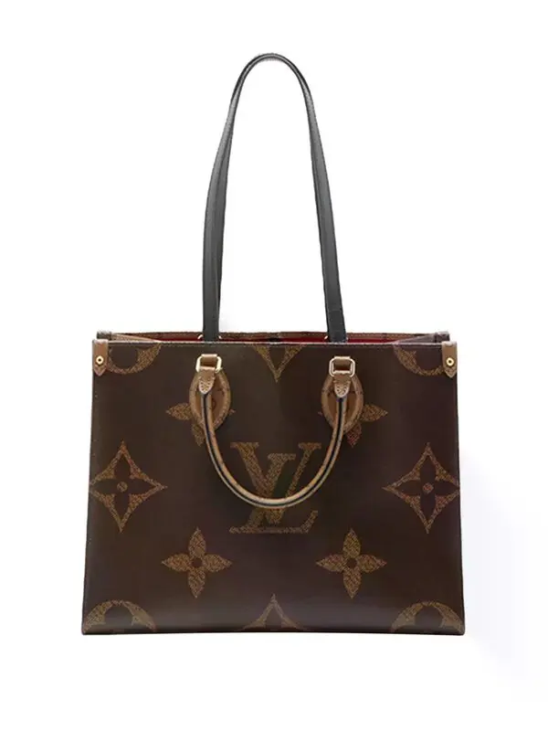 LOUIS VUITTON Monogram Reverse Giant Onthego Mm Satchel - Brown