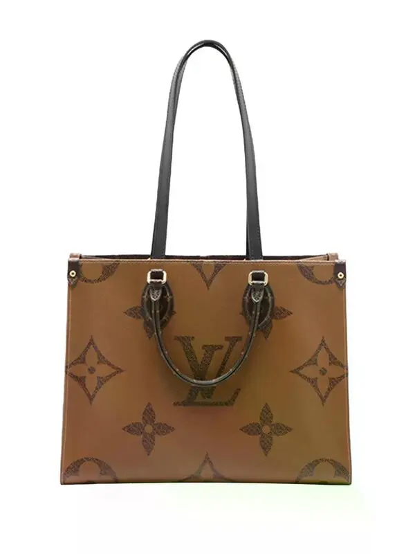 LOUIS VUITTON Monogram Reverse Giant Onthego Mm Satchel - Brown