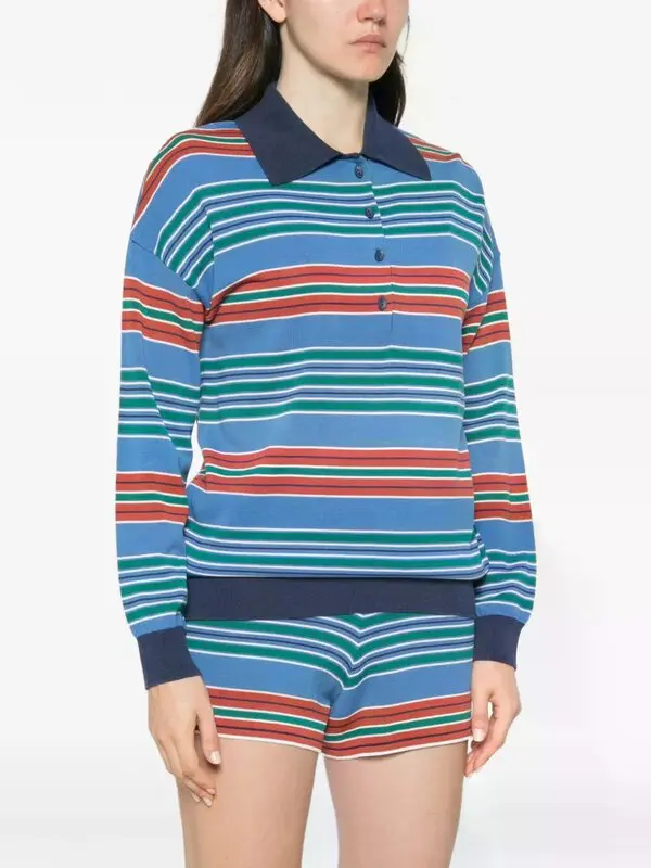 Faithfull The Brand Striped Oversized Polo Shirt