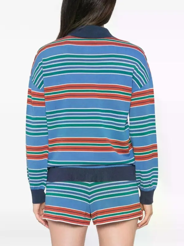 Faithfull The Brand Striped Oversized Polo Shirt