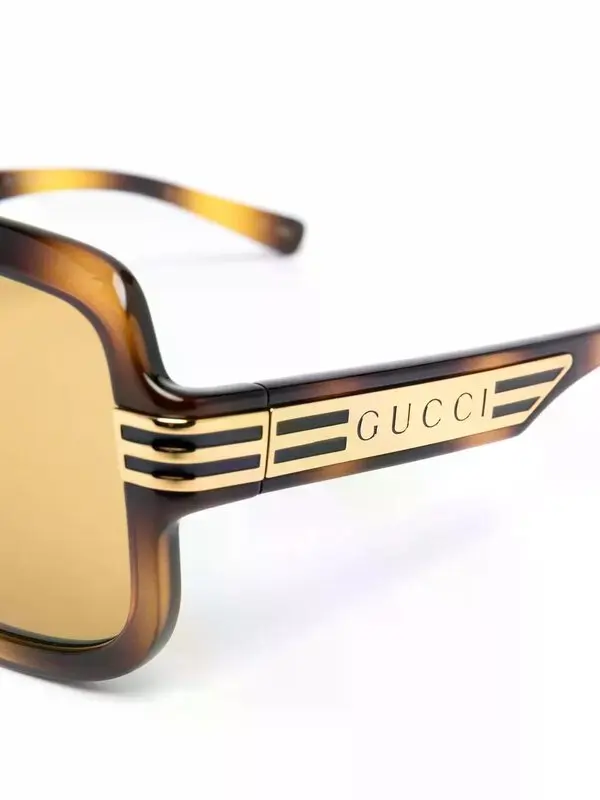 Gucci Tortoiseshell Oversized-frame Sunglasses