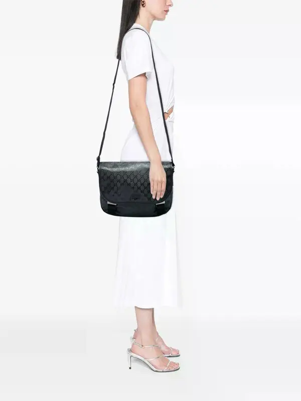 Gucci Gg Imprimé Crossbody Bag - Black
