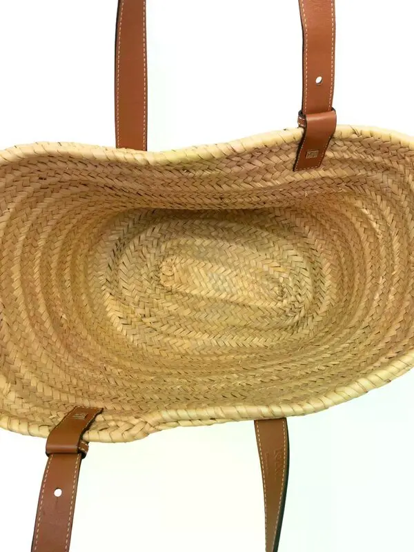 Loewe 2018 Medium Raffia Anagram Basket Tote Bag