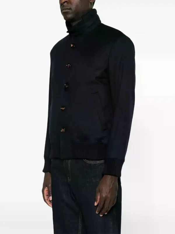 KIRED Button-up Cashmere Jacket - Blue