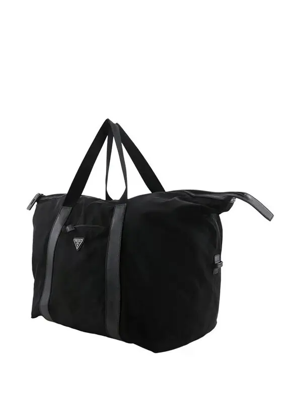 Prada Saffiano Trimmed Tessuto Travel Bag