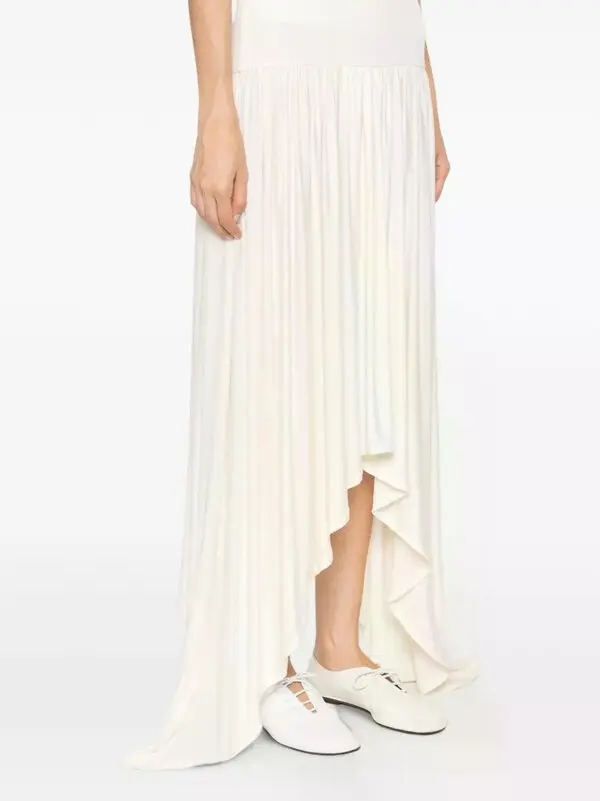 AYA MUSE Elya Asymmetric Gathered Skirt - Neutrals