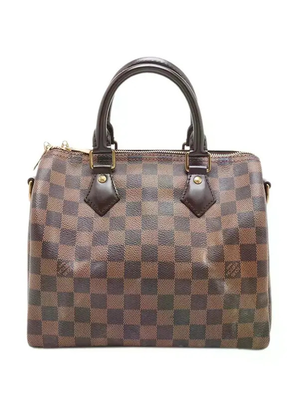 LOUIS VUITTON Damier Ebene Speedy Bandouliere 25 Satchel - Brown