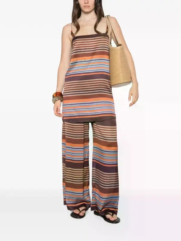 Faithfull The Brand Jensen Striped Wide Leg Trousers