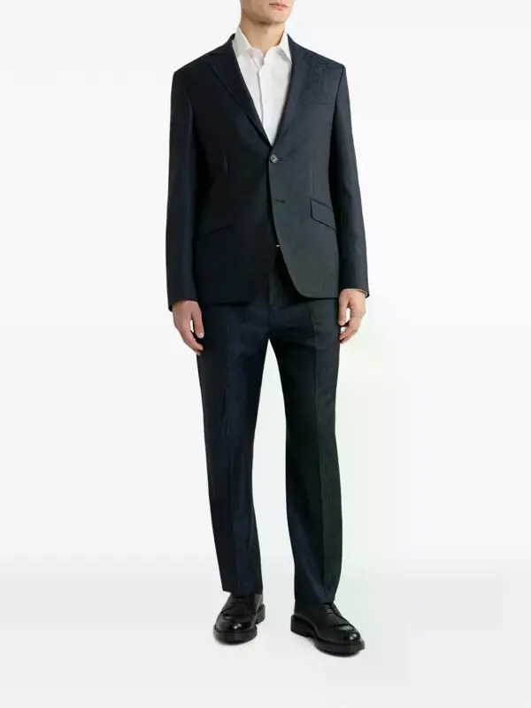 Etro Single-breasted Wool Jacquard Jacket With Arnica Motif