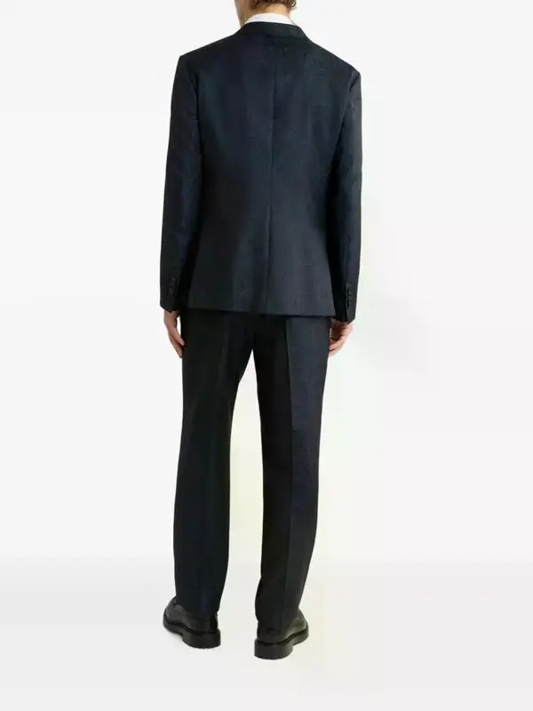 Etro Single-breasted Wool Jacquard Jacket With Arnica Motif