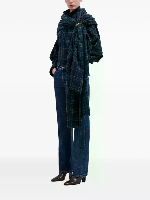 DARKPARK Georgia Detachable-scarf Check Shirt
