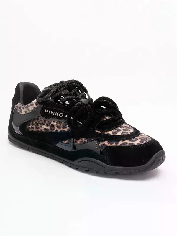 Pinko Yulia 01 Leopard-print Panelled Sneakers