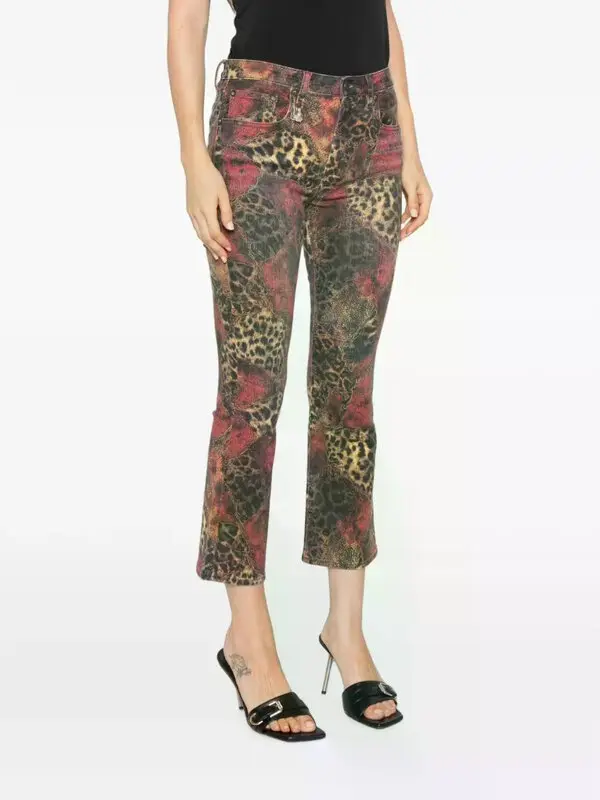 R13 Kick Leopard-print Jeans