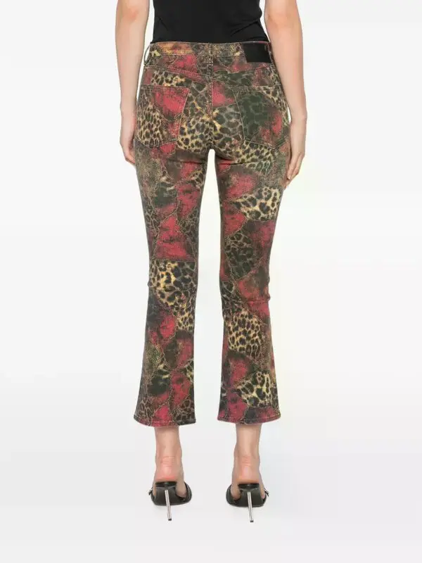 R13 Kick Leopard-print Jeans