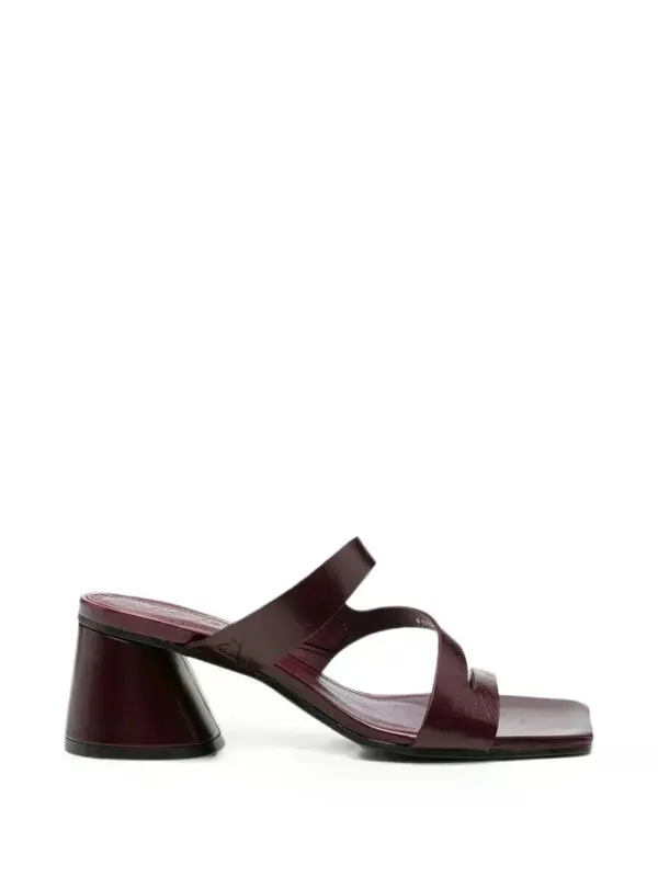 ALOHAS Orielle Multi-strap Square-toe Heeled Sandals - Red