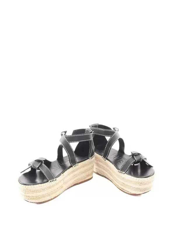 Loewe 2010s Gate Leather Espadrille Sandals