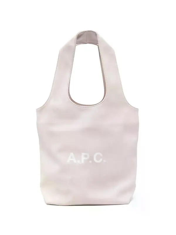 A.p.c. Logo-print Tote Bag - Neutrals