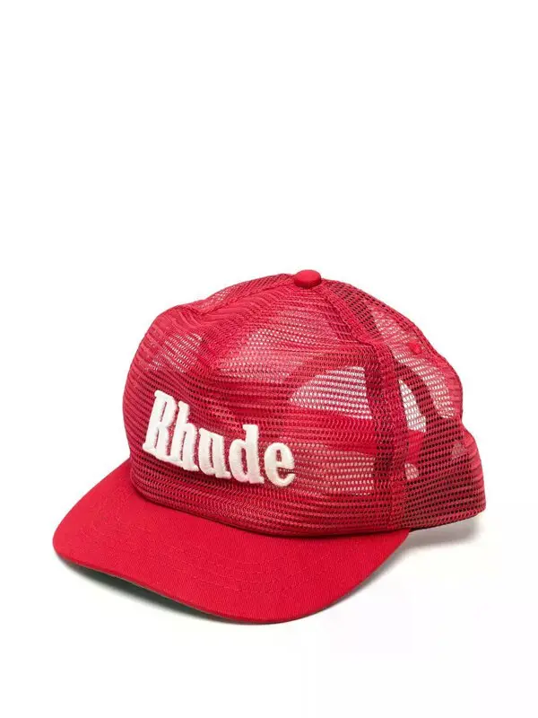 Rhude Logo-embroidered Mesh Cap - Red
