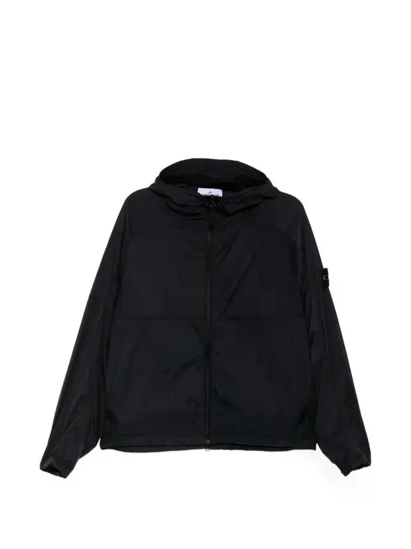 Stone Island Compass-patch Hooded Jacket - Black
