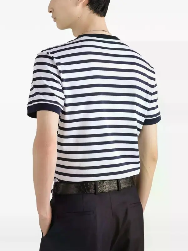 Dolce & Gabbana Serafino Striped Cotton T-shirt